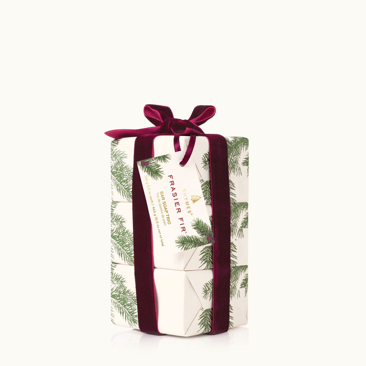 Thymes Frasier Fir Soap Bar Trio Gift Set - Soap & Water Everyday